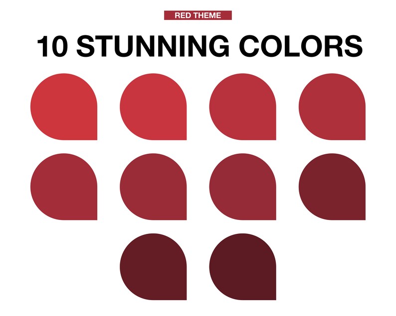 Red Digital Notepaper Templates Notetaking Digital Notebook | Etsy