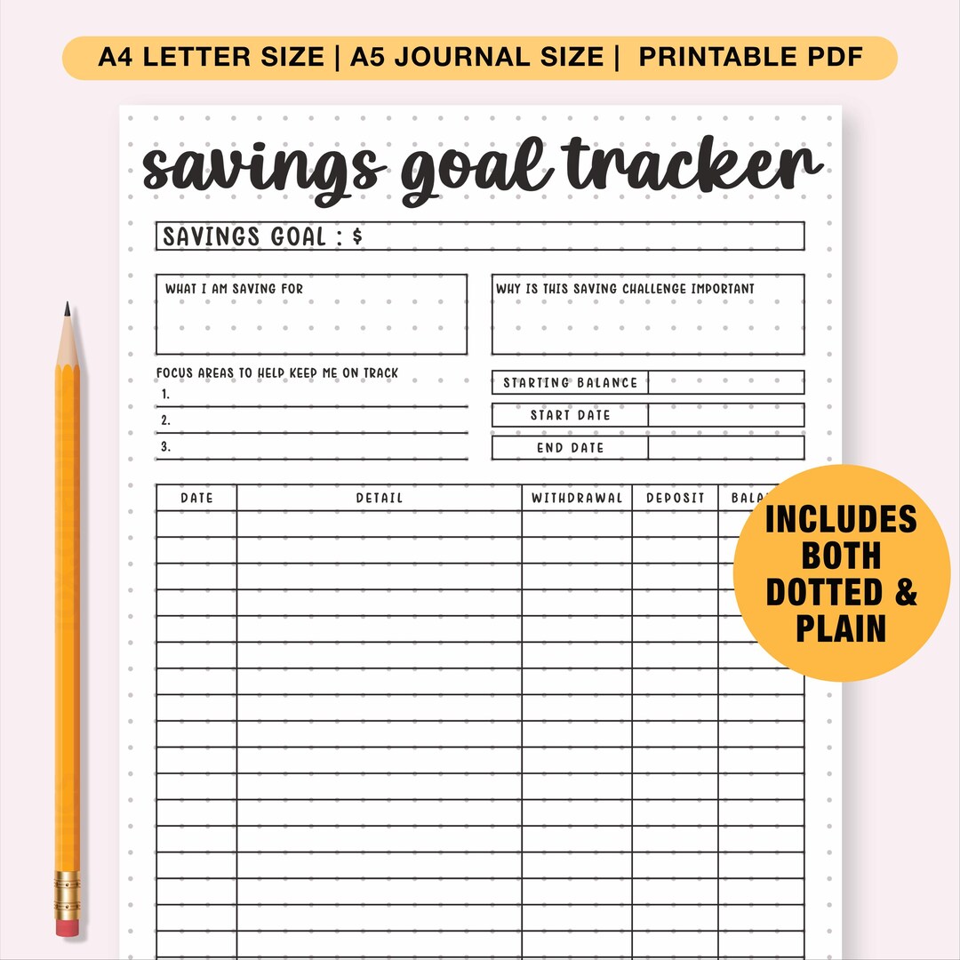 Printable Savings Tracker Sheets | Savings Challenge | Savings Tracker ...