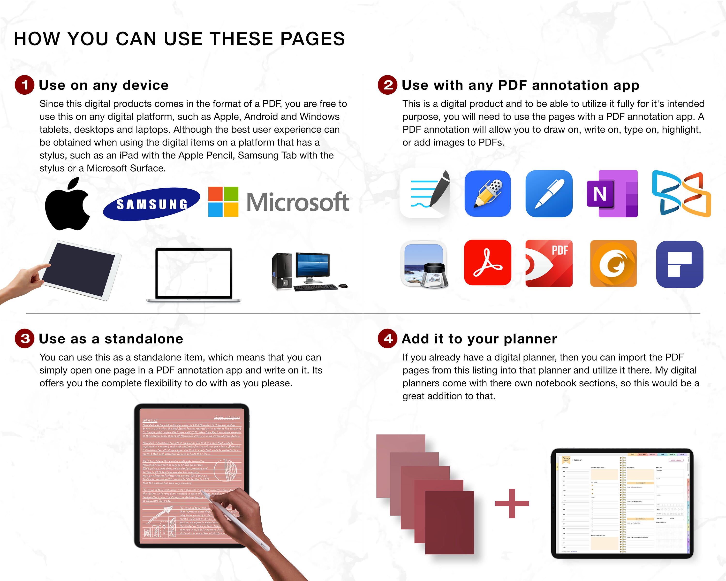Digital Note Paper Templates Templates Notetaking Digital - Etsy
