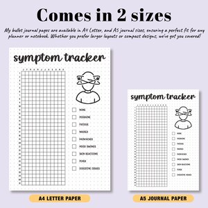 Yearly Symptom Tracker Printable Landscape, Symptom Frequency Tracker ...