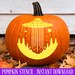 Alien Pumpkin Stencil, UFO Printable Stencil, Jack O' Lantern, Pumpkin ...