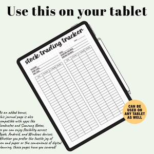 Stock Trading Tracker Printable, Investment Planner, Investments ...