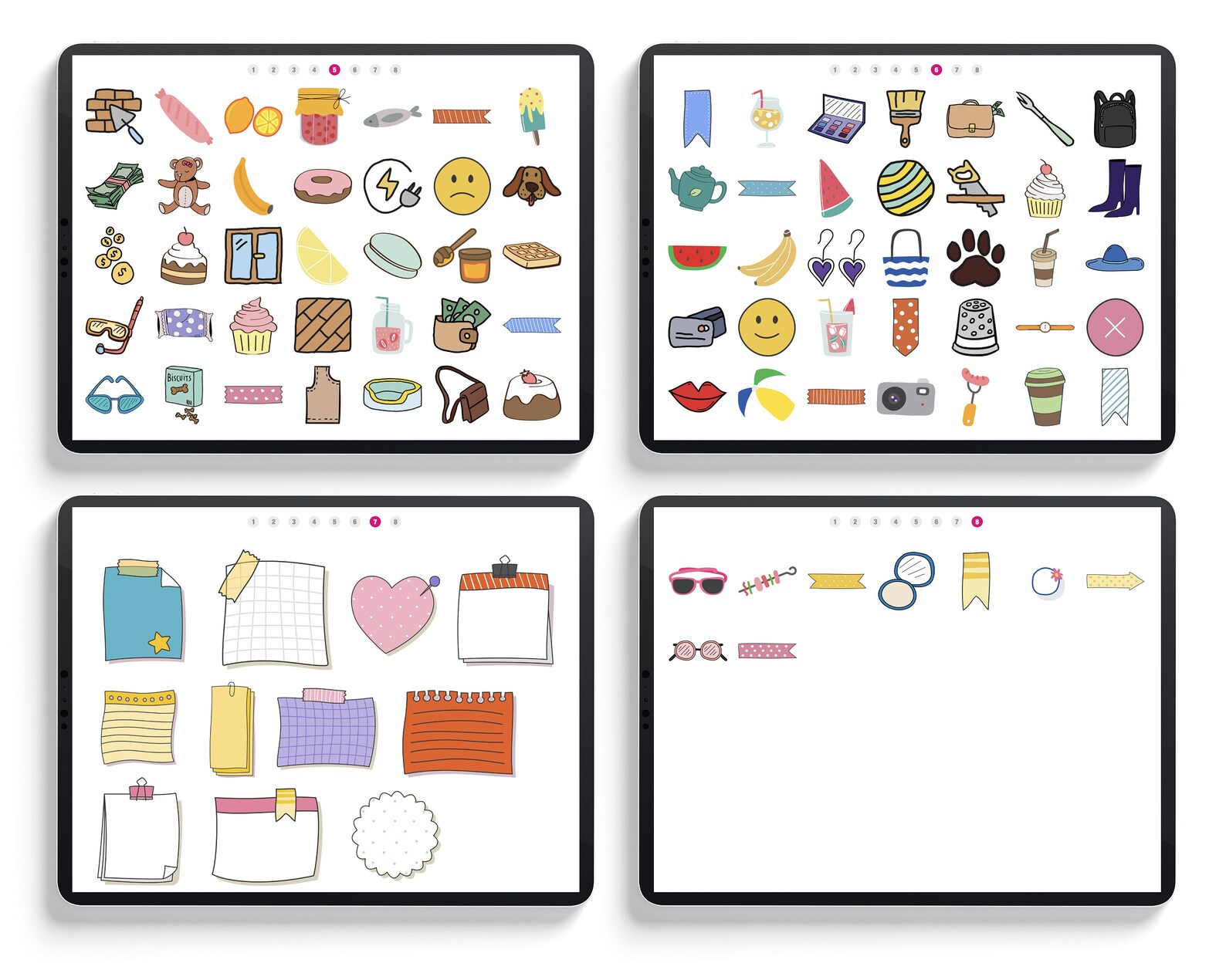 Digital Stickers Hand-drawn Stickers Ipad Planner Digital - Etsy