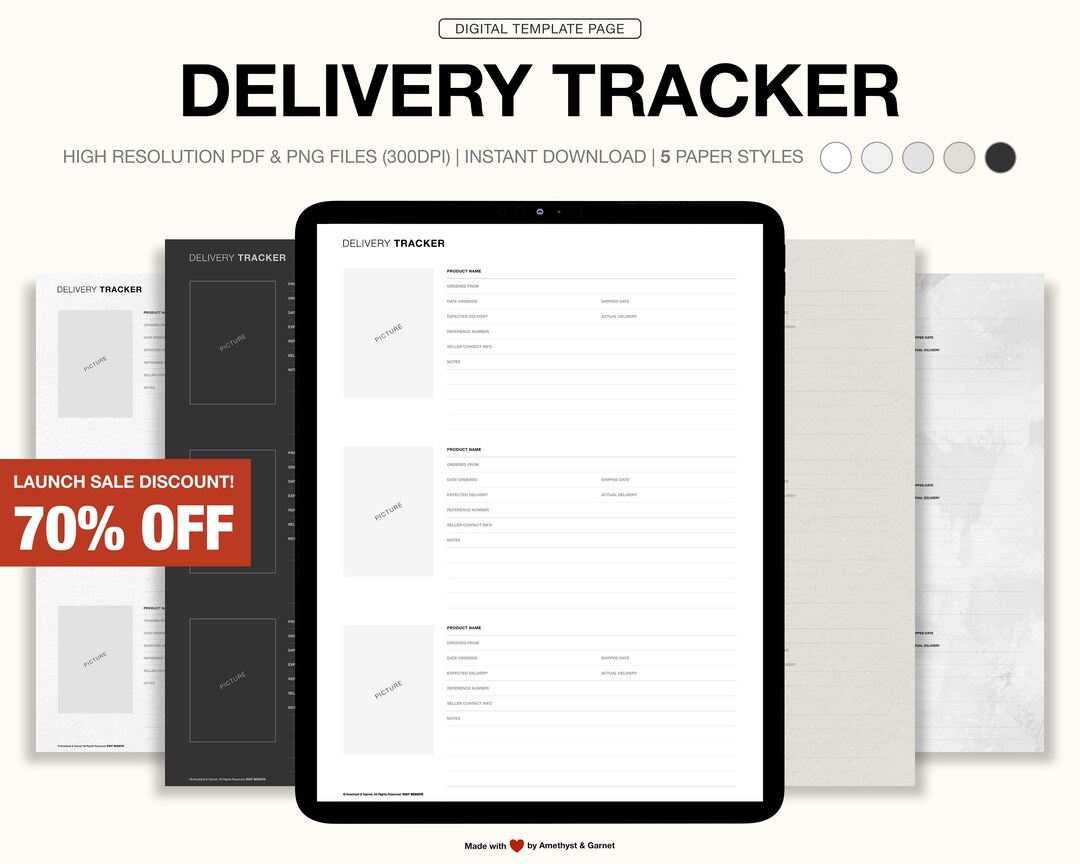 DELIVERY TRACKER Priority Matrix Tasks Digital Templates - Etsy