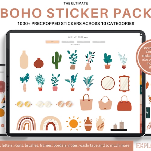 Ultimate Goodnotes Sticker Book Digital Stickers Digital - Etsy