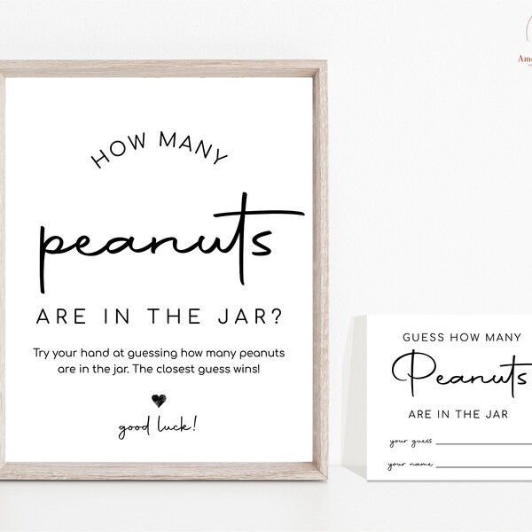 Guess How Many Peanuts - Etsy