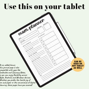 Exam Prep Planner Printable Journal Page | Exam Study Kit ...