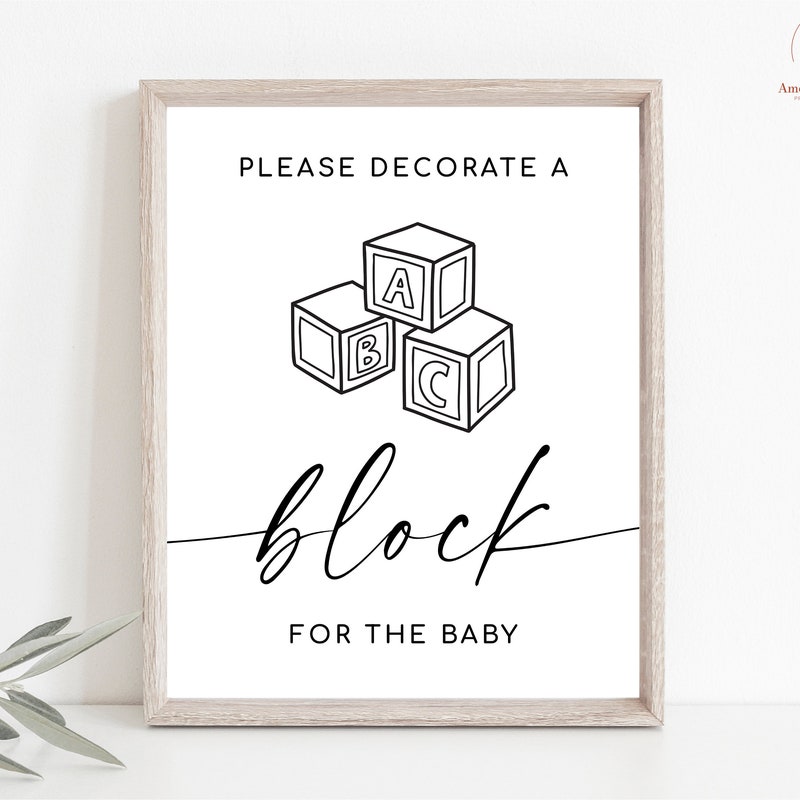 Baby Shower Blocks - Etsy