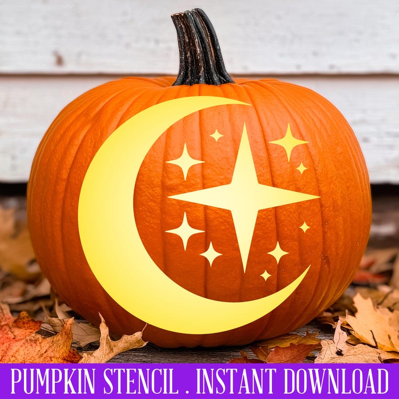 Stars and Moon Stencil - Etsy