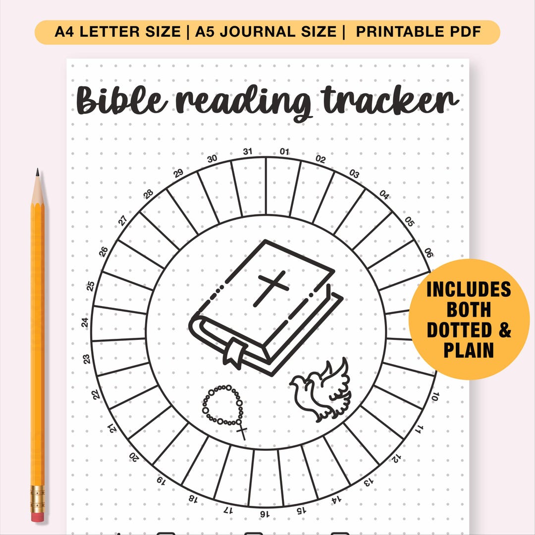 Monthly Bible Reading Log Checklist, Bible Study Planner, Bible Tracker ...