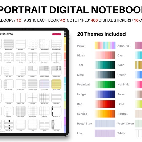 DIGITAL NOTEBOOK Goodnotes Template Goodnotes Notebook | Etsy