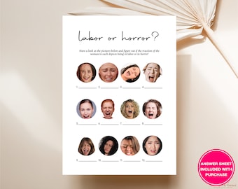 Baby Shower Game Lust or Labour Printable PDF Print at - Etsy