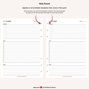 Custom Daily Planner Printable, Work Daily Planner, Productivity ...