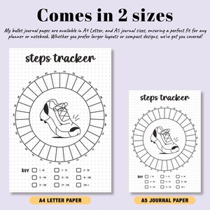Monthly Monthly Steps Tracker Printable,a5 Bullett Journal Page,daily ...