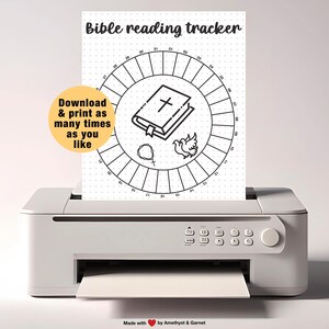 Monthly Bible Reading Log Checklist, Bible Study Planner, Bible Tracker ...