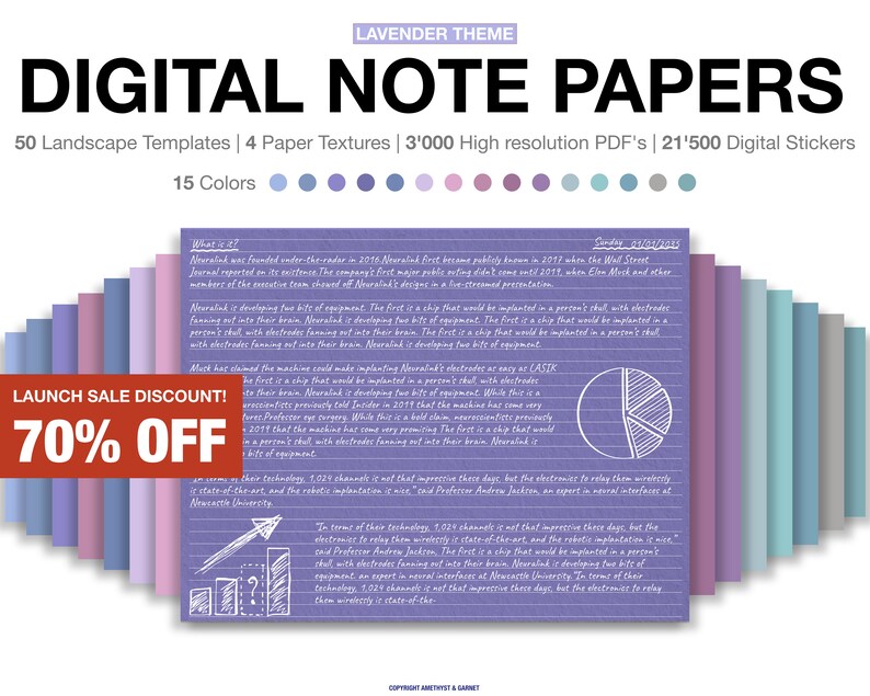 Digital Note Paper Templates Templates Notetaking Digital - Etsy