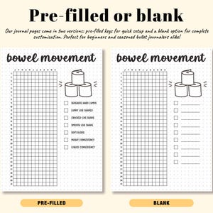 Yearly Bowel Movement Tracker IBS Tracker Irritable Bowel Syndrome Printable Sheet Food ...