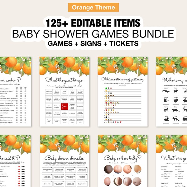 Orange Baby Shower - Etsy