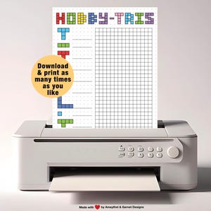 Hobby-tris Hobby Tracker Printable Journal Page Wellness Tracker Daily ...