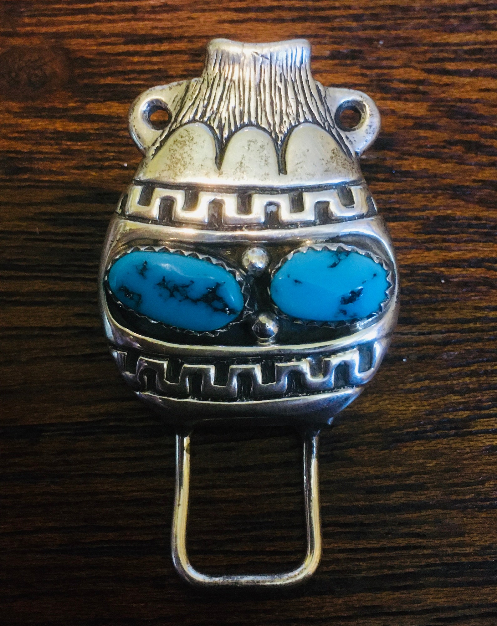 Sterling Glasses Keeper/brooch With Turquoise - Etsy