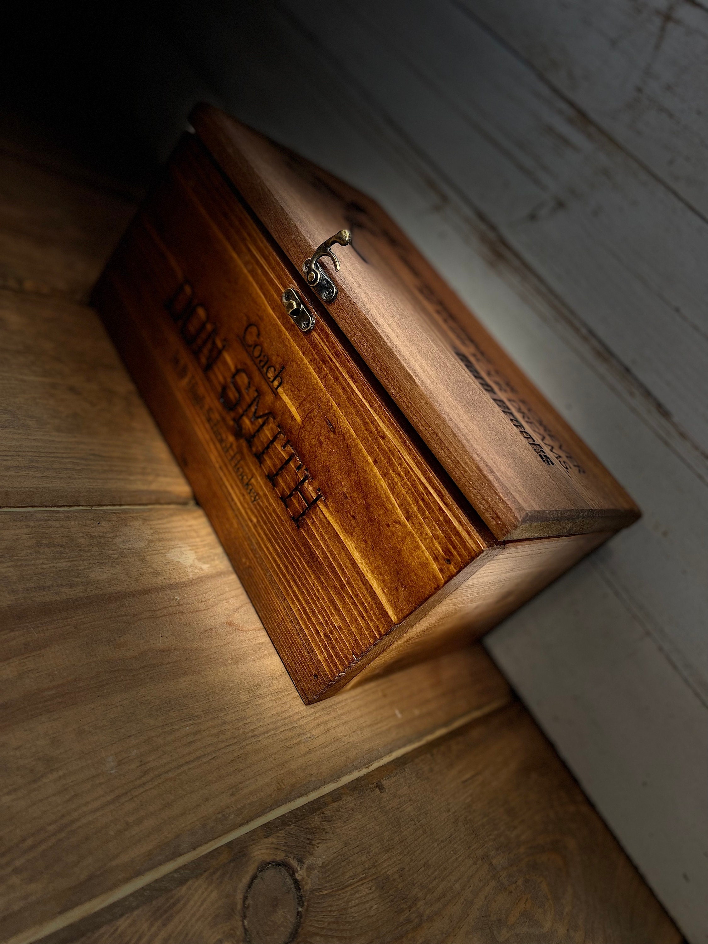 Personalized Coach Keepsake Box | Rustic End of Season Gift for Coach ...