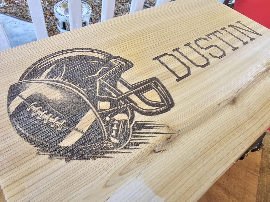 Personalized Small Sports Keepsake Box | Rustic Wood Memory Box - Etsy