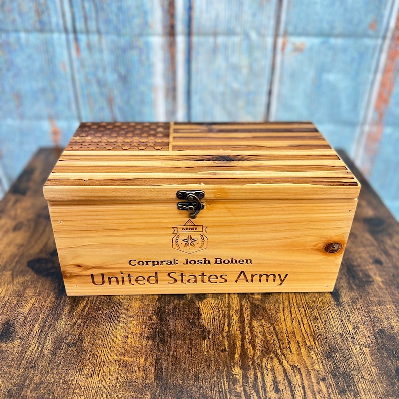 Personalized Military Keepsake Box | Veteran Gift Box - Etsy