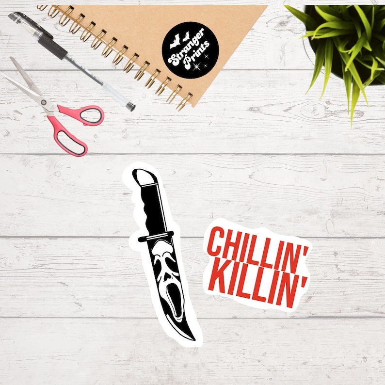 Scream Ghostface Sticker Pack Gloss Vinyl Paper Holographic | Etsy