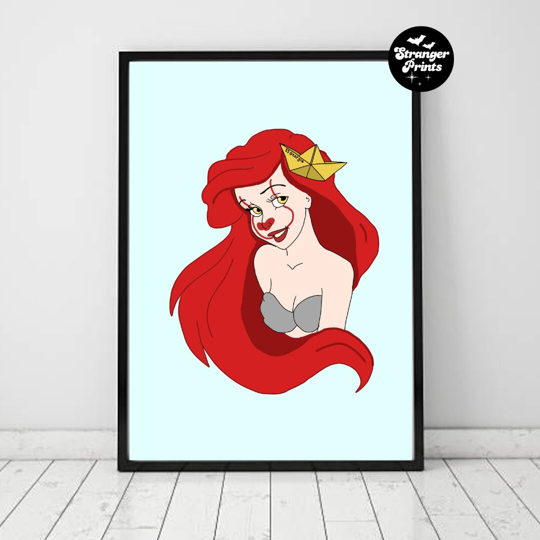 Ariel X Pennywise Horror Disney Mash Up the Little Mermaid - Etsy UK