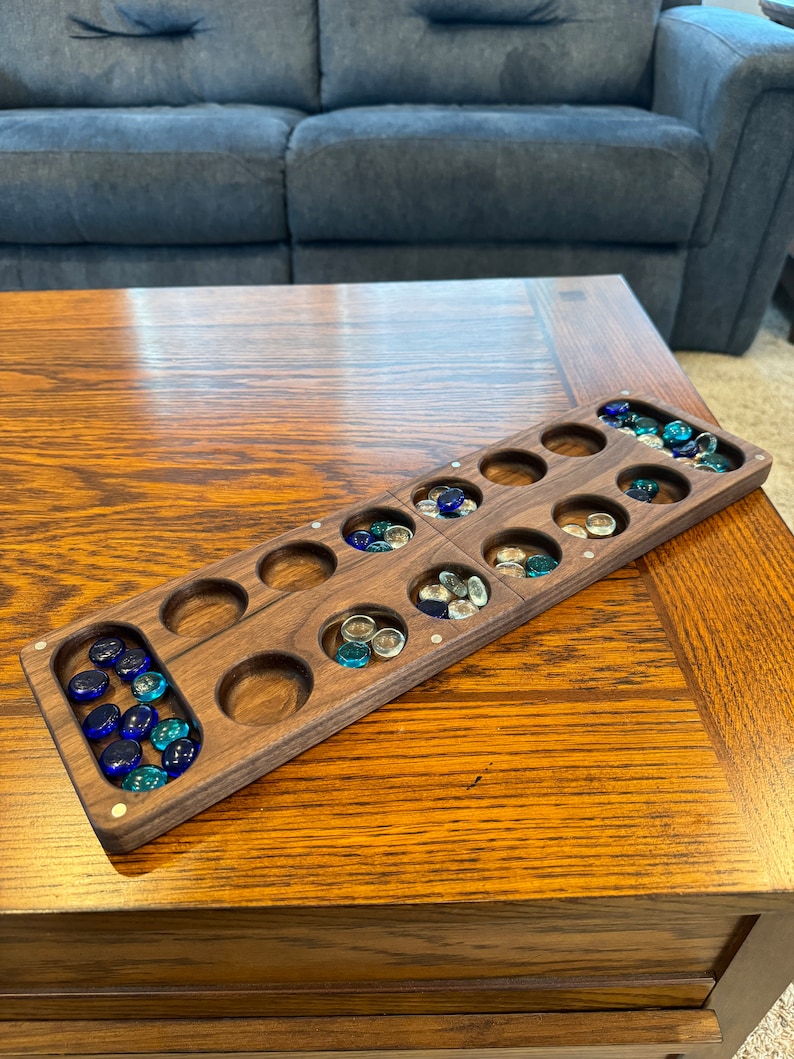 Custom Hardwood Mancala Game | Engraving Options | Cherry, Walnut ...