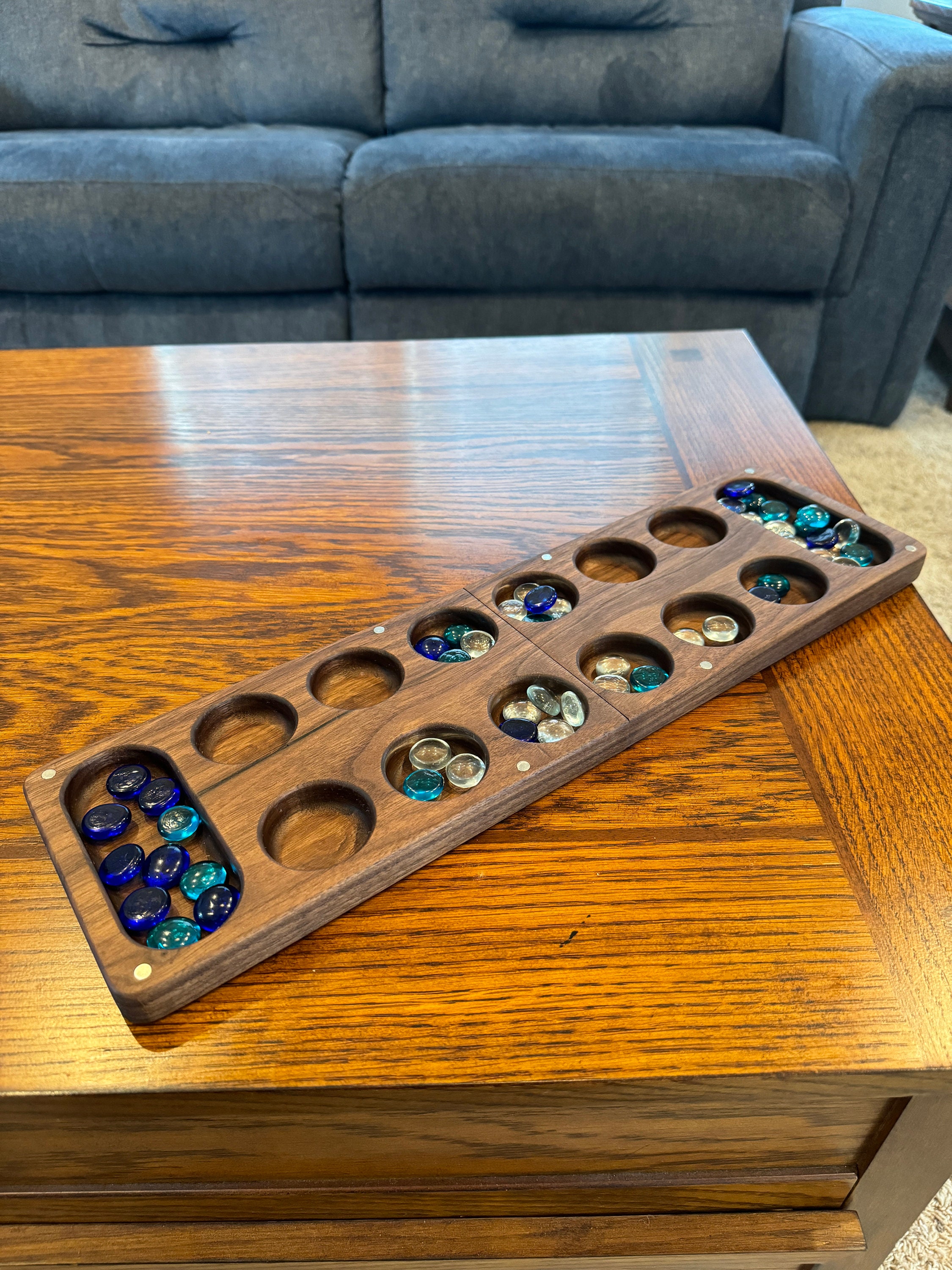 Custom Hardwood Mancala Game | Engraving Options | Cherry, Walnut ...