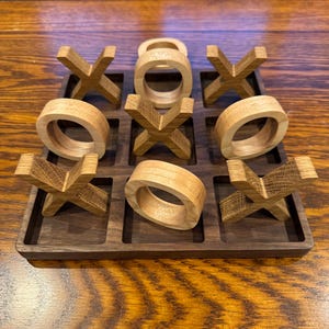 Handcrafted Wooden Tic-tac-toe Game Board - Custom Wood Species - Etsy