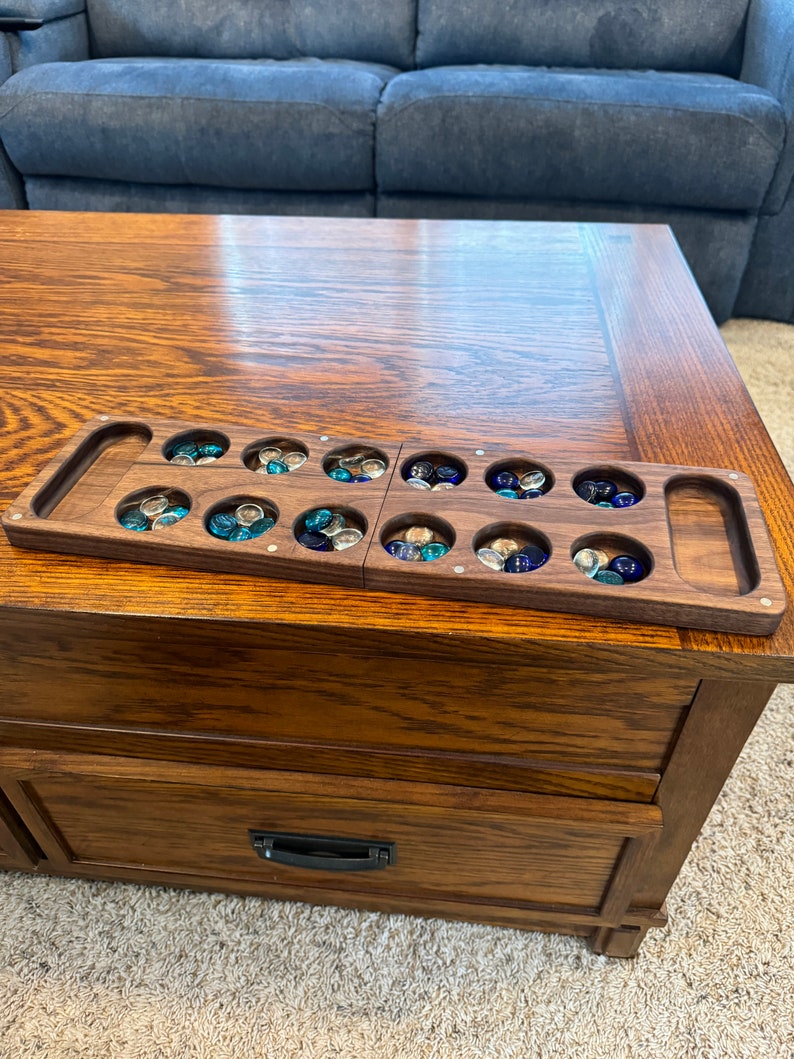 Custom Hardwood Mancala Game | Engraving Options | Cherry, Walnut ...