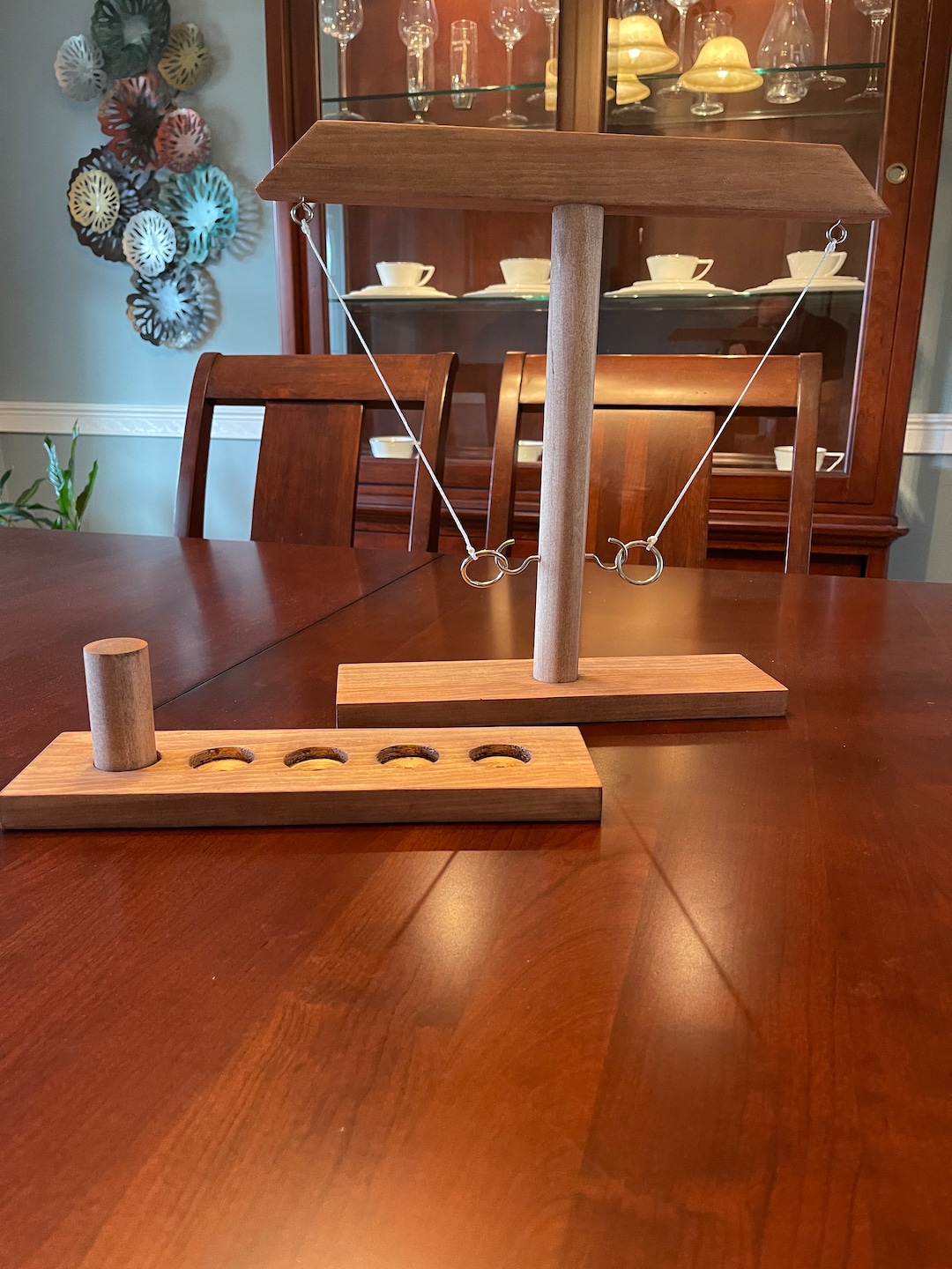 Handcrafted Bar Top Double Ring Toss Game - Fun Entertainment for Man ...