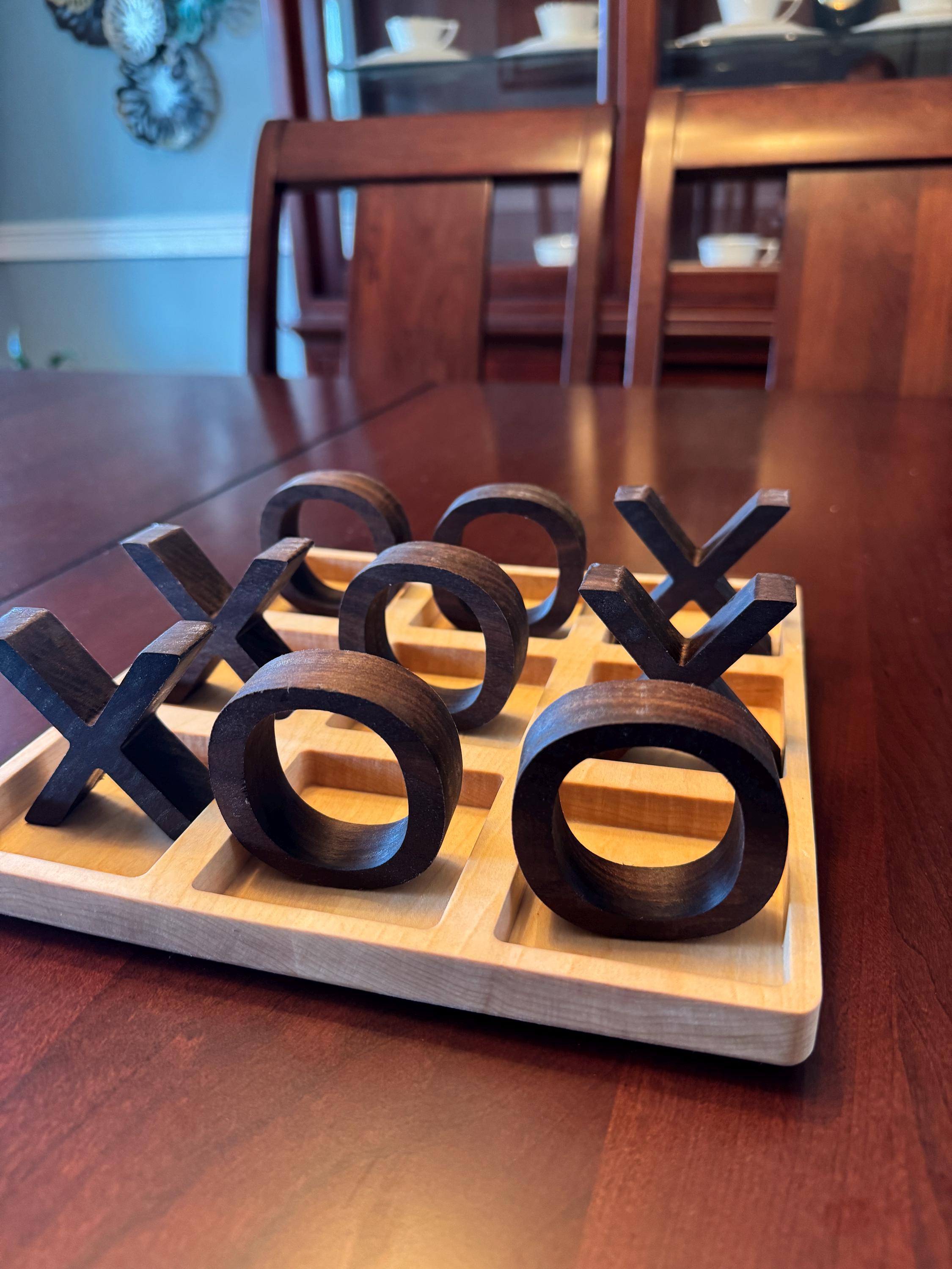 Handcrafted Wooden Tic-tac-toe Game Board - Custom Wood Species - Etsy