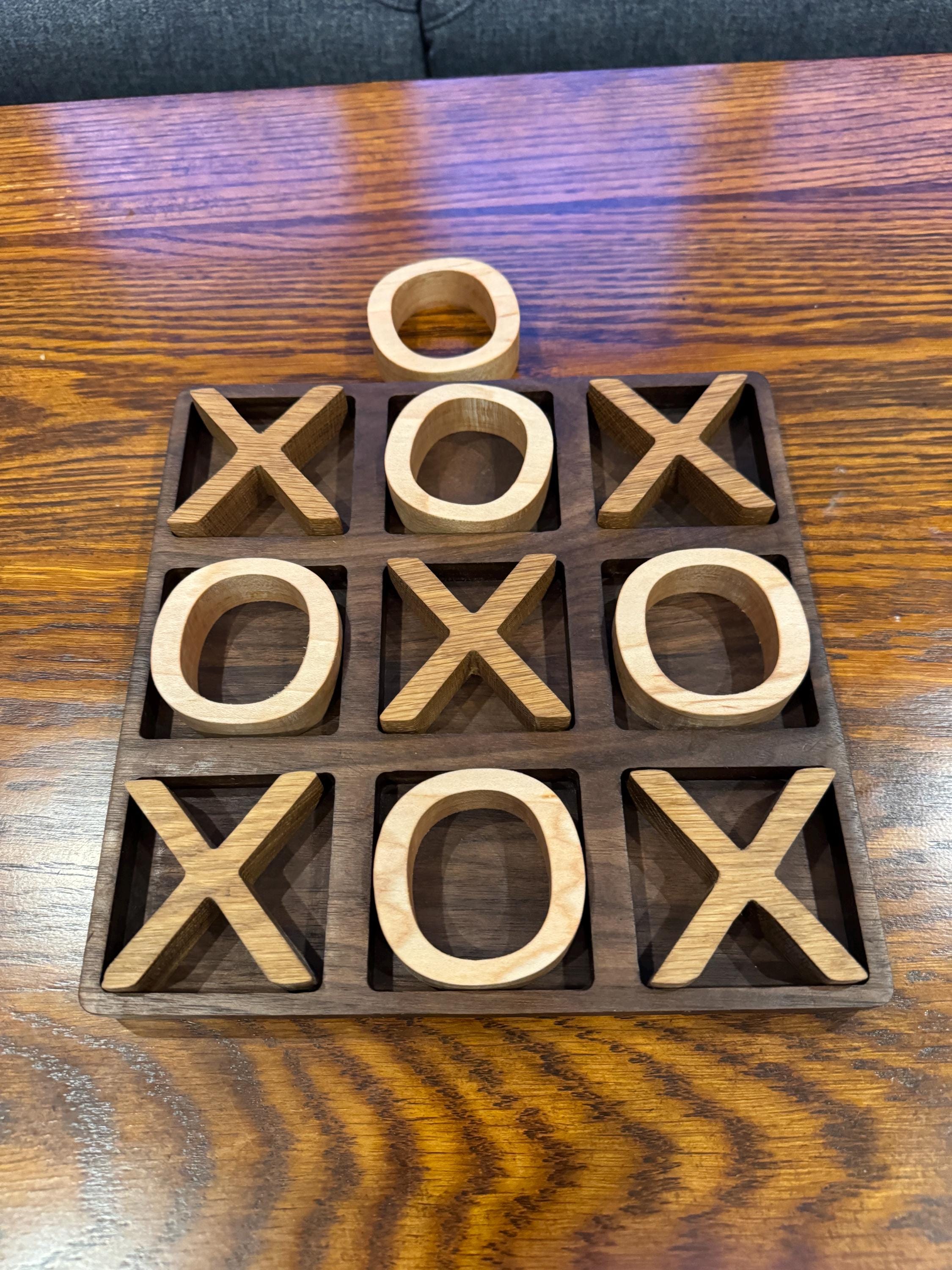 Handcrafted Wooden Tic-tac-toe Game Board - Custom Wood Species - Etsy