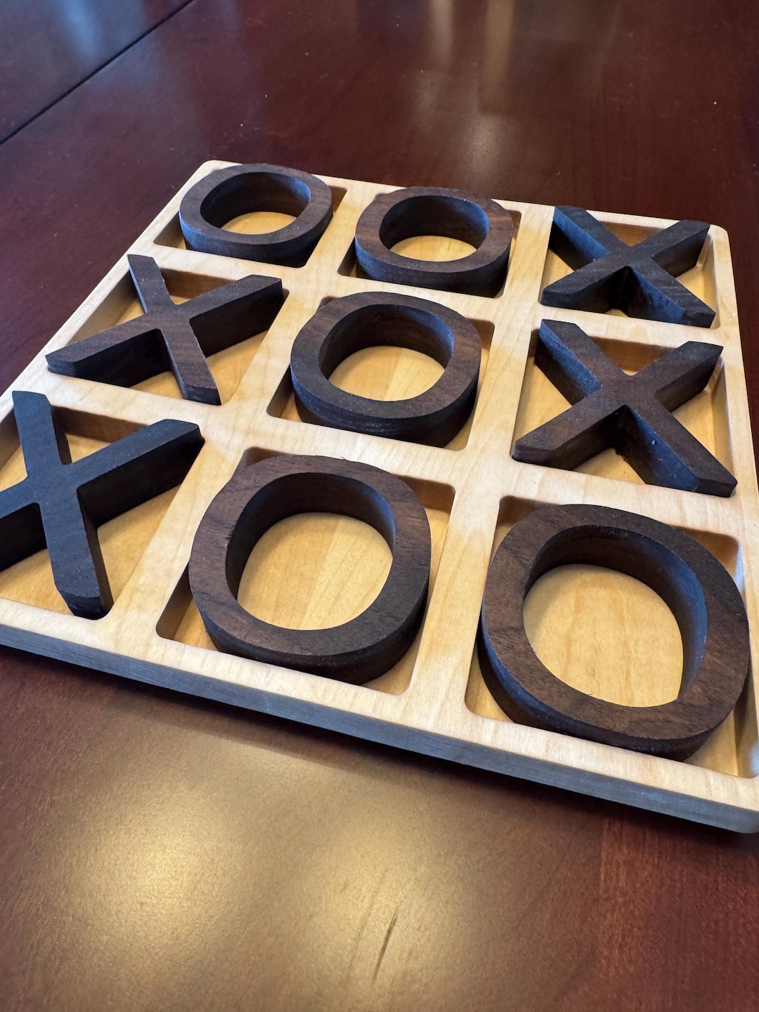 Handcrafted Wooden Tic-tac-toe Game Board - Custom Wood Species - Etsy