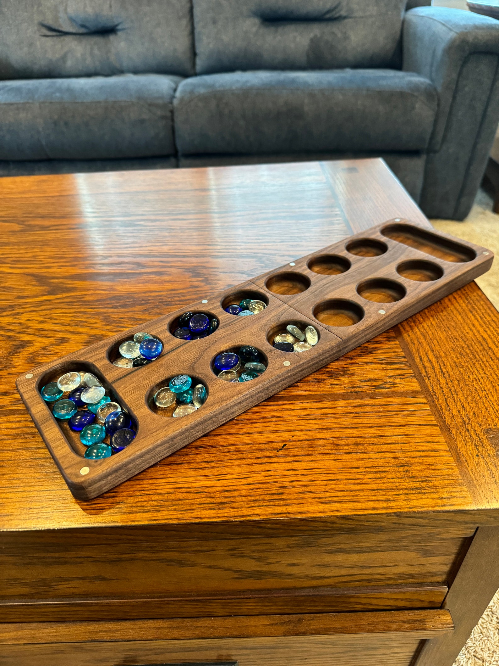 Custom Hardwood Mancala Game | Engraving Options | Cherry, Walnut ...