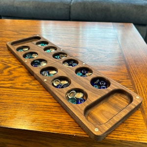 Custom Hardwood Mancala Game | Engraving Options | Cherry, Walnut ...