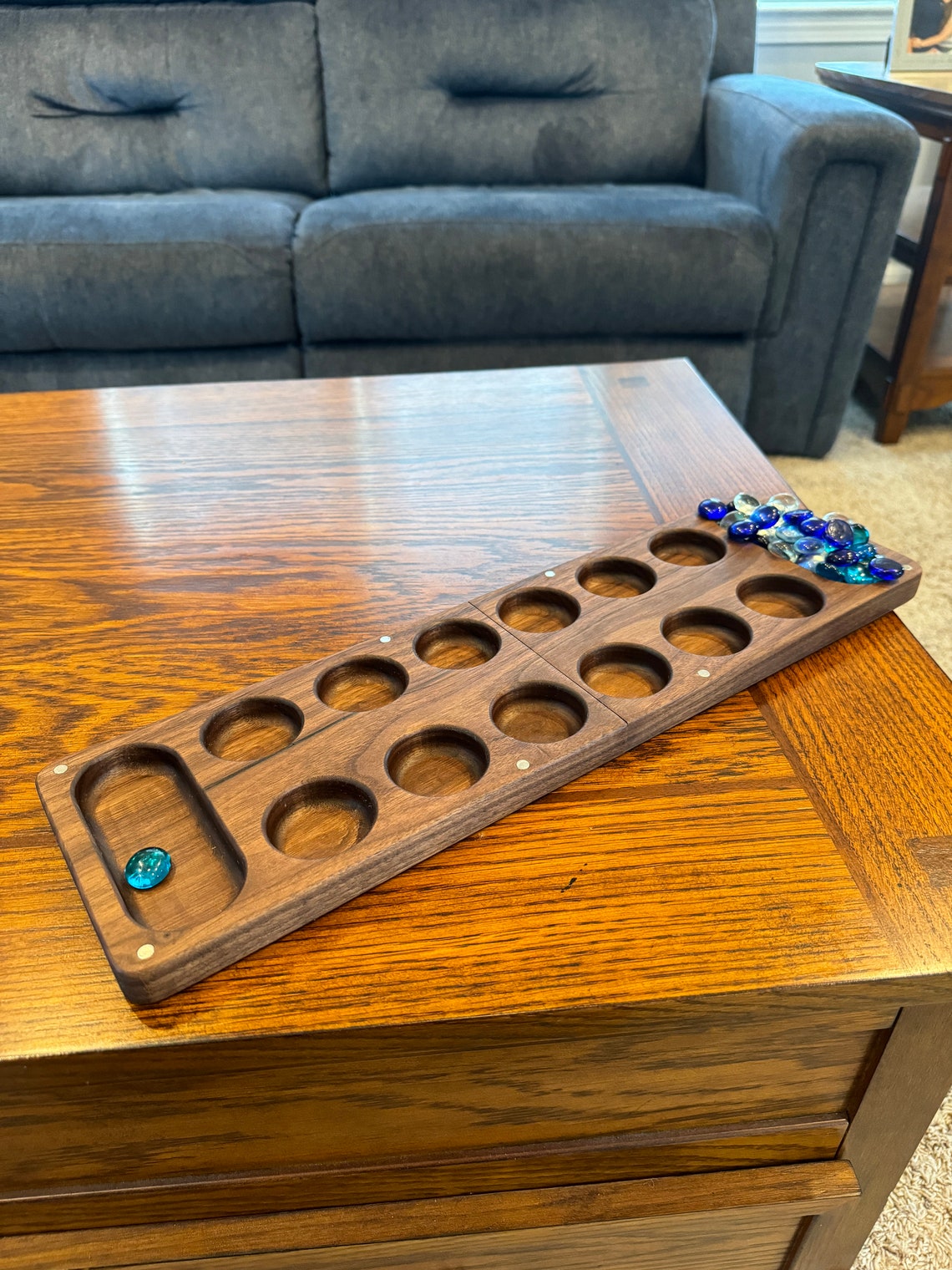 Custom Hardwood Mancala Game | Engraving Options | Cherry, Walnut ...