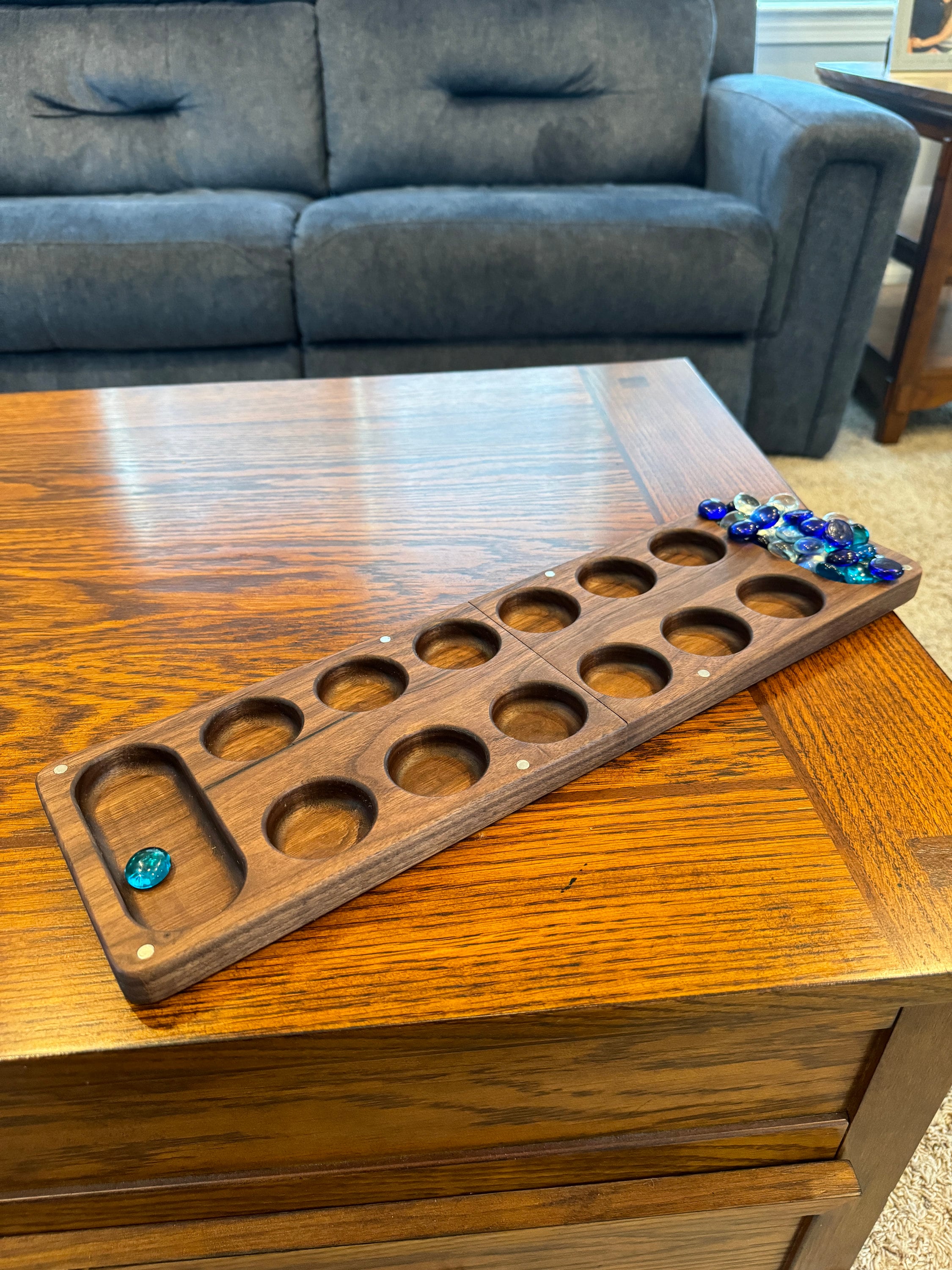 Custom Hardwood Mancala Game | Engraving Options | Cherry, Walnut, Maple, Purple Heart ...