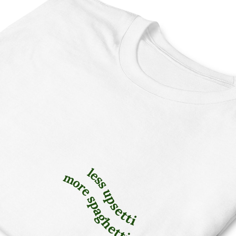 Less Upsetti More Spaghetti Tshirt / Wavy Quote T-shirt / - Etsy