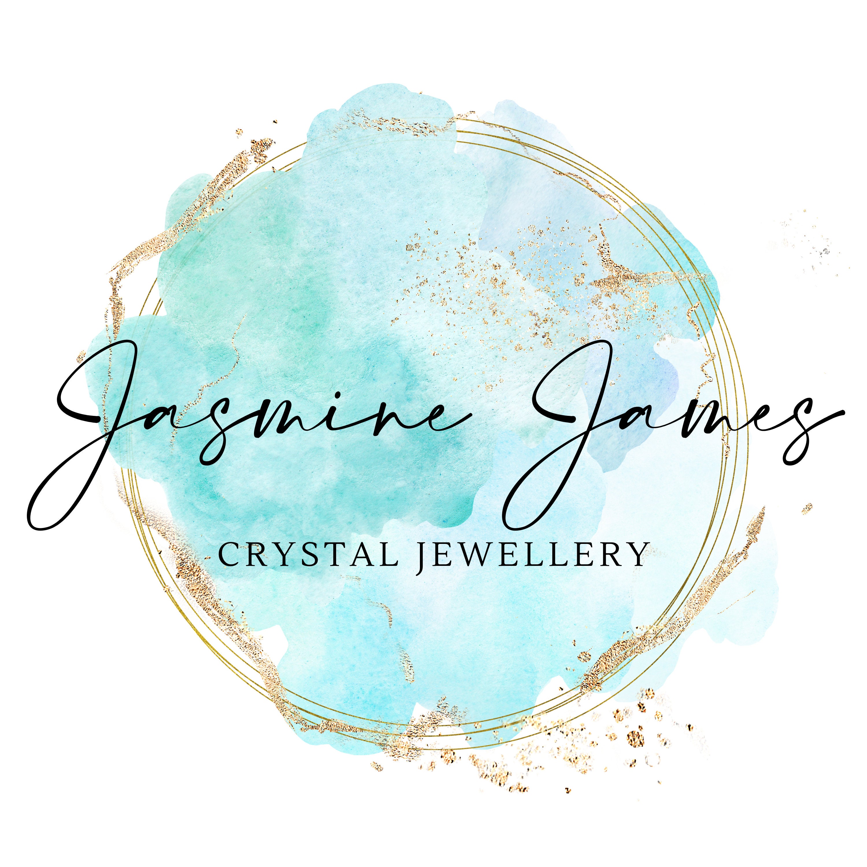 Turquoise Watercolor Logo Template: Editable Beauty Branding (canva) - Etsy