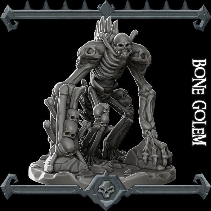 Bone Golem Miniatura impresa D&D Pathfinder Warhammer | Etsy