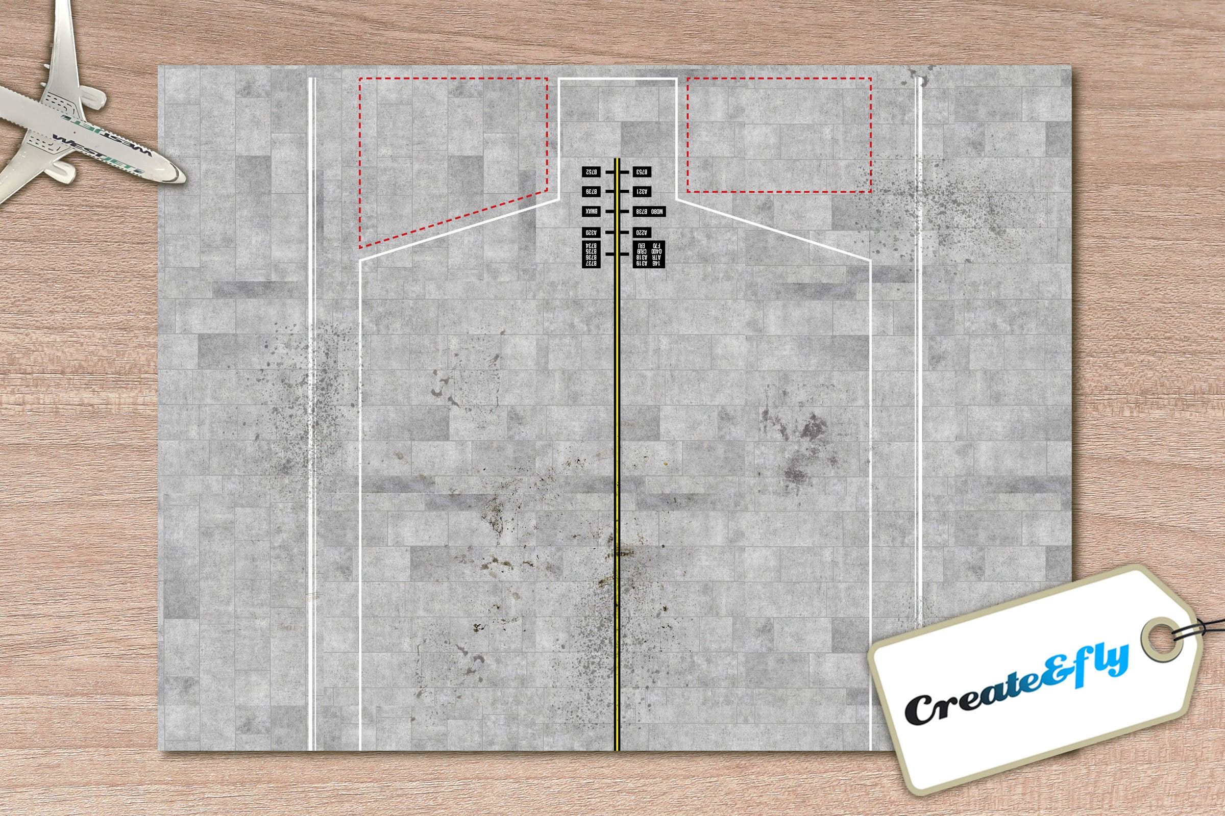 Model Airport Narrowbody and Widebody Parking Slots. 1/400 Scale. 2 X ...