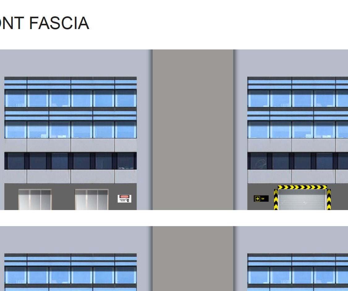 Model Airport Terminal Building Front Fascia Panels. VERSION 1. 1/400 ...