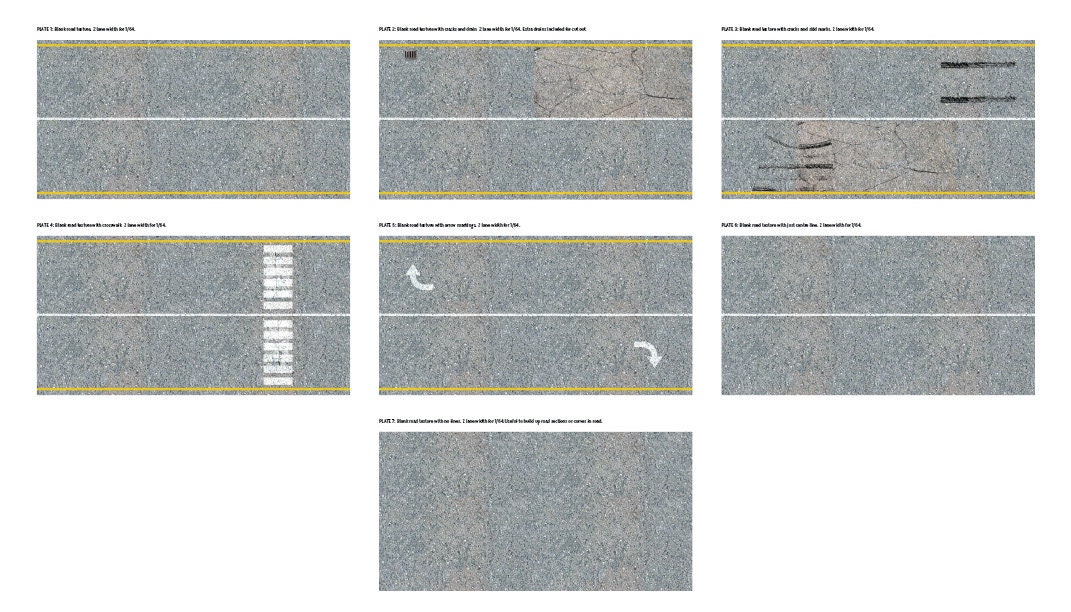 1/64 Scale Usa/north American Road Plate Diorama Sections. Model Cars ...