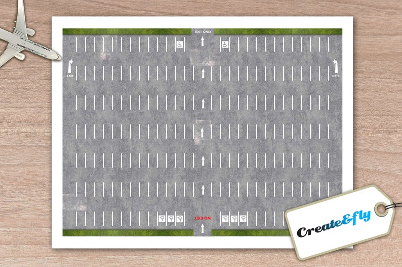 Model Airport Parking Lot Car Park Sheet Parkade. 1/400 Scale 1/500 ...