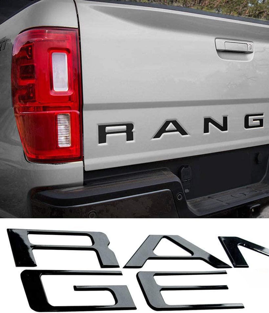 Gloss Black Raised Tailgate Insert Letters Tailgate Letters Insert ...