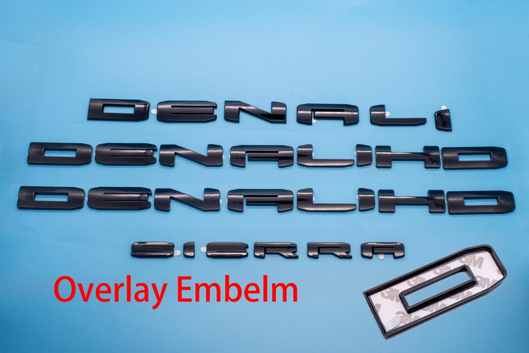 Doors Tailgate Sierra Denali 4x4 Overlay Emblems Fits 2019-2025 GMC ...